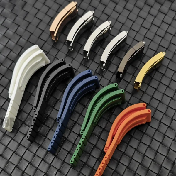 Fluoro Rubber Strap for Rolex Sky-Dweller, Sea-Dweller, Deepsea – 22mm ...