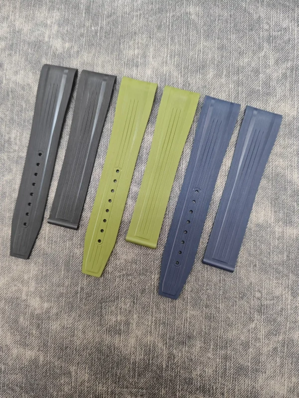 FKM Rubber Strap for Longines Conquest/GMT L3 Series – 21mm/22mm Curved ...