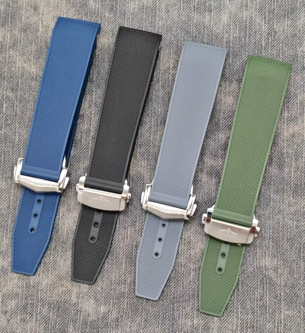 FKM Rubber Strap for Longines Hydroconquest L3 Series – 21mm Curved End ...
